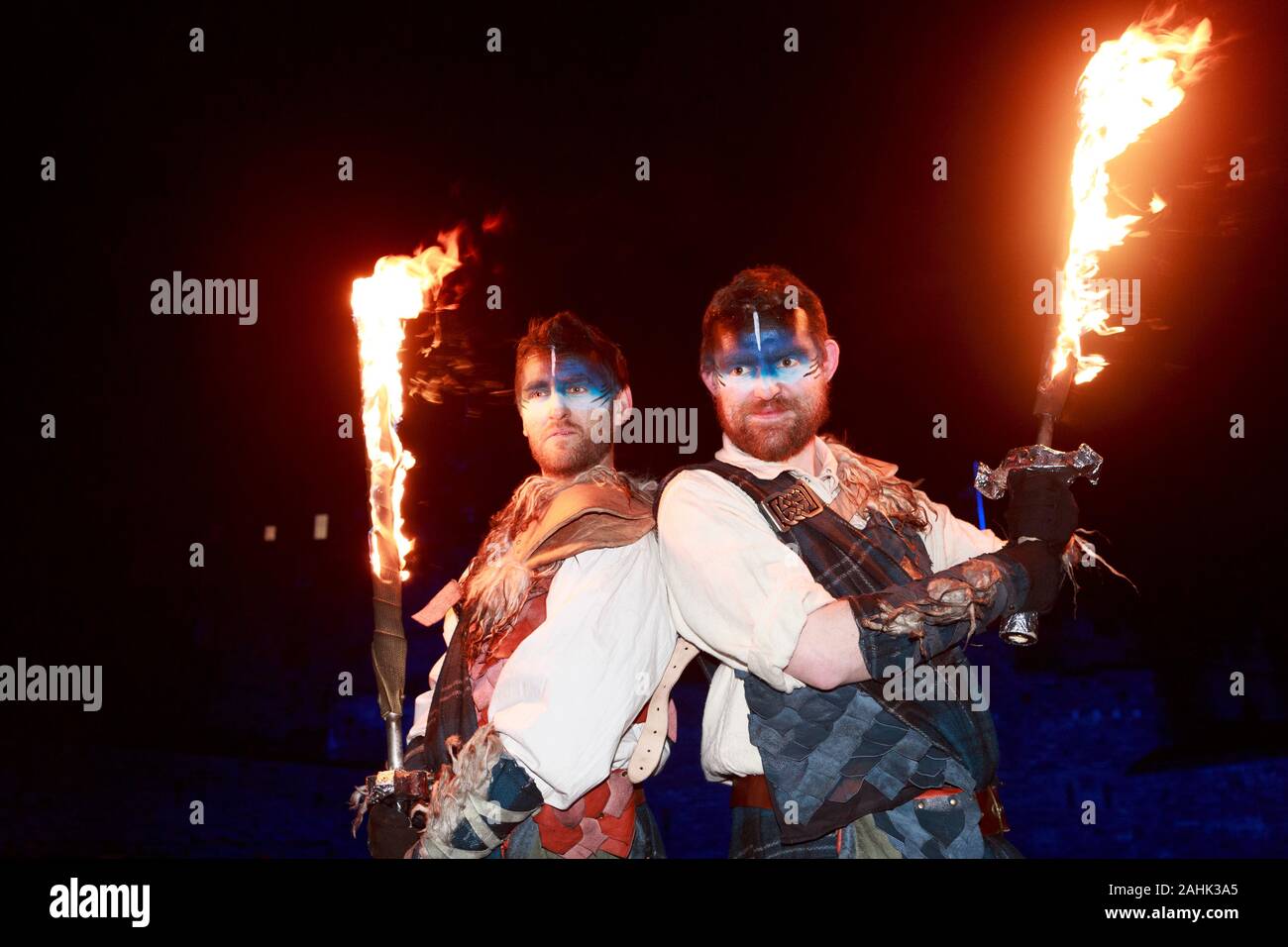 Edinburgh Scotland, UK December 30 2019; The Torchlight Procession ...