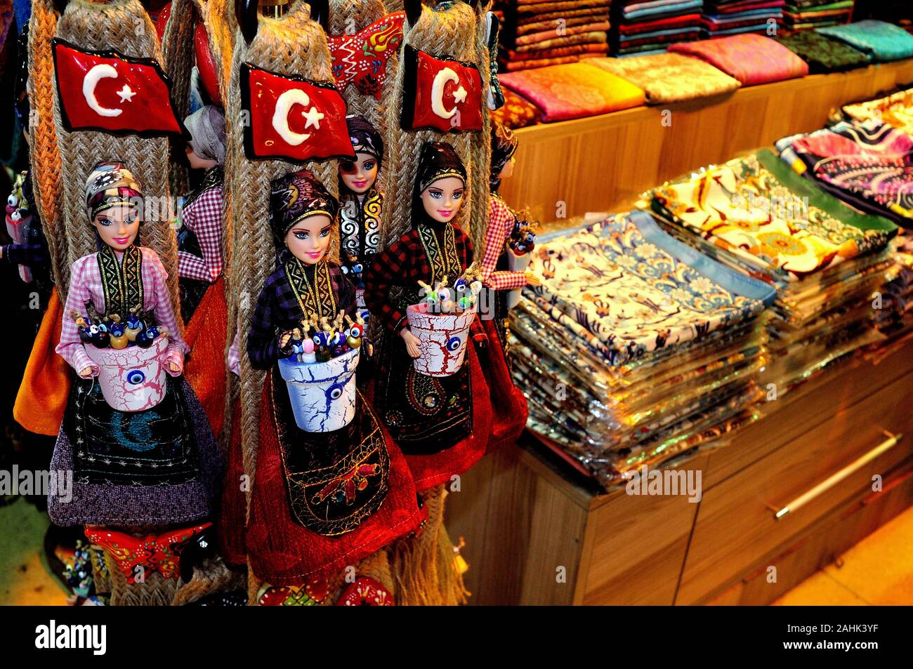 Typical dolls - Grand Bazaar in ISTAMBUL - Bosphorus Strait - TURKEY ...