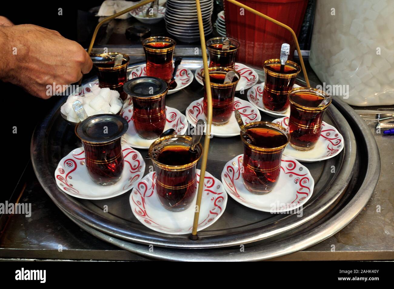 teapot - Grand Bazaar in ISTAMBUL - Bosphorus Strait - TURKEY Stock ...