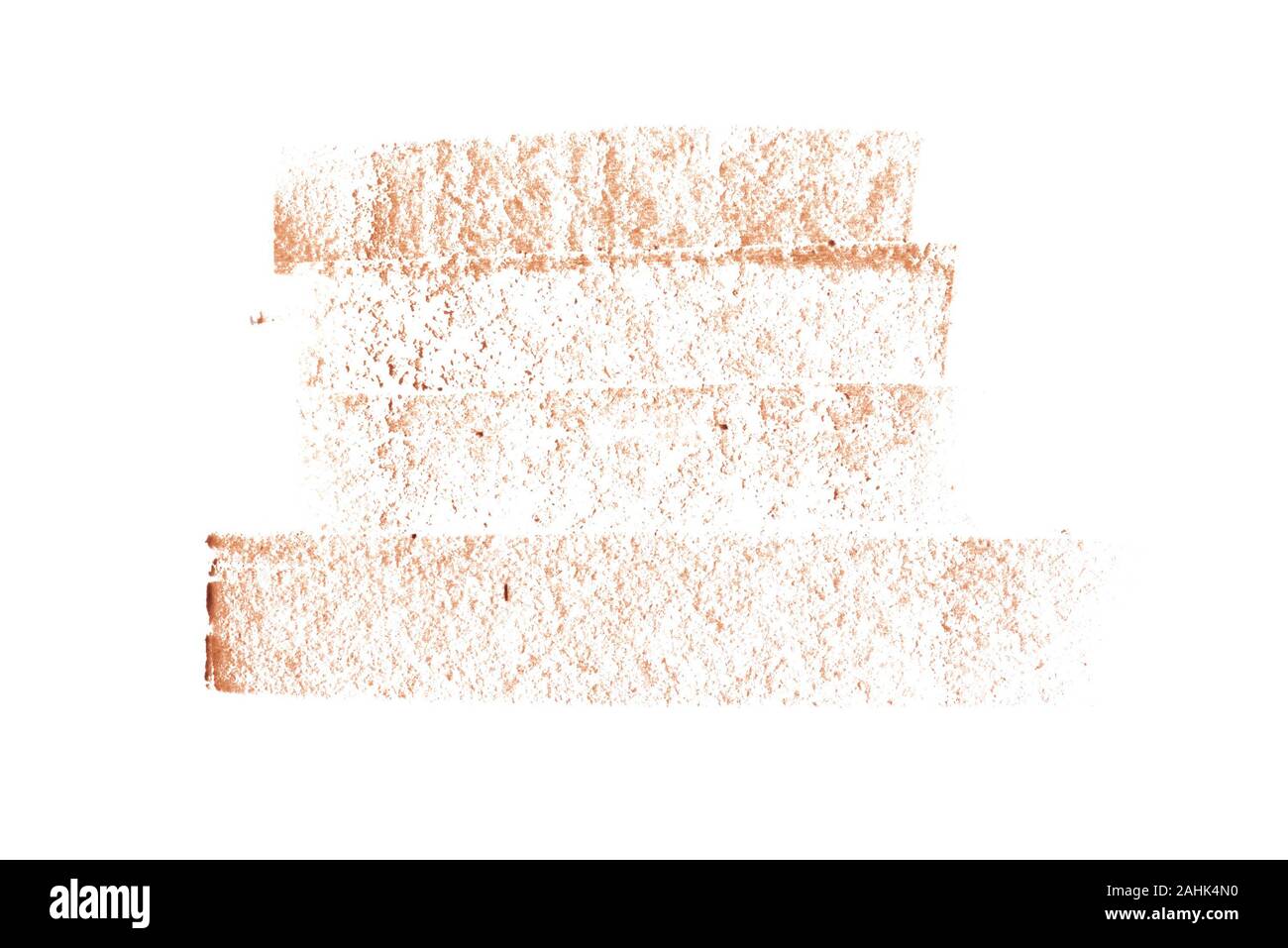 Chocolate brown smear isolated on the white background. Top view Stock ...