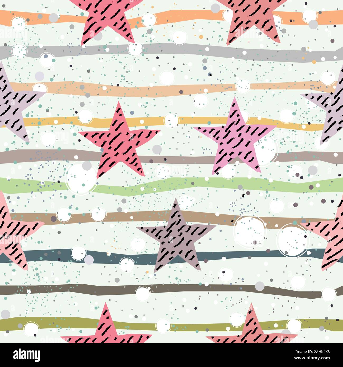 Cute Star Background. Seamless Pattern with stars. Vector Illustration ...