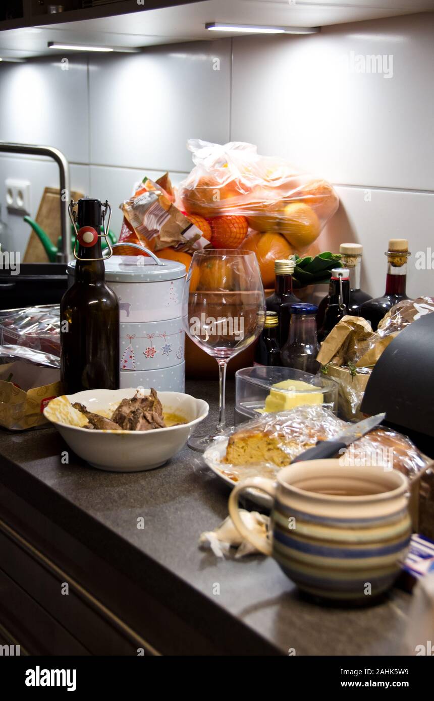 Messy Kitchen After Baking