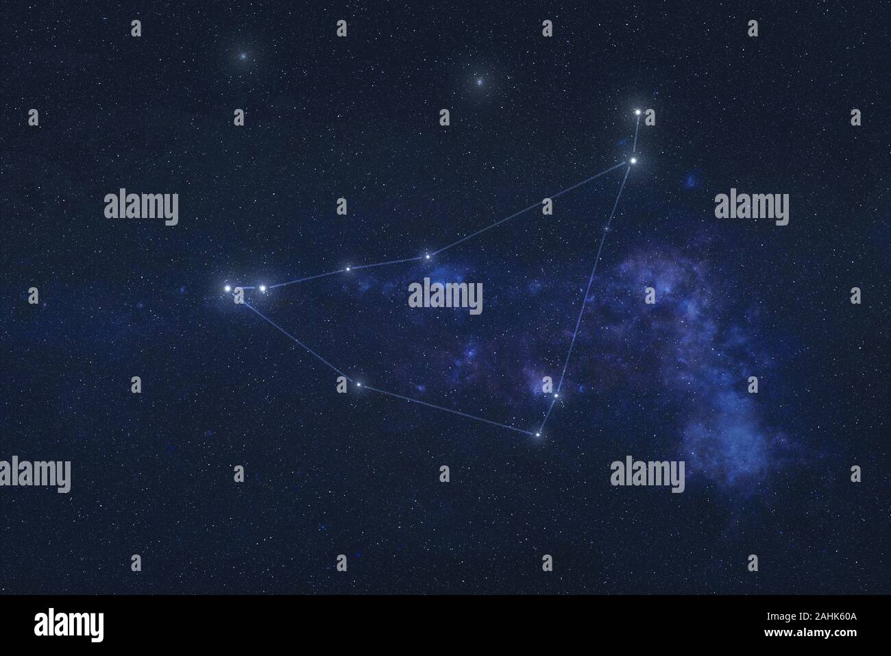Capricornus constellation stars in outer space. Zodiac Sign Capricornus ...