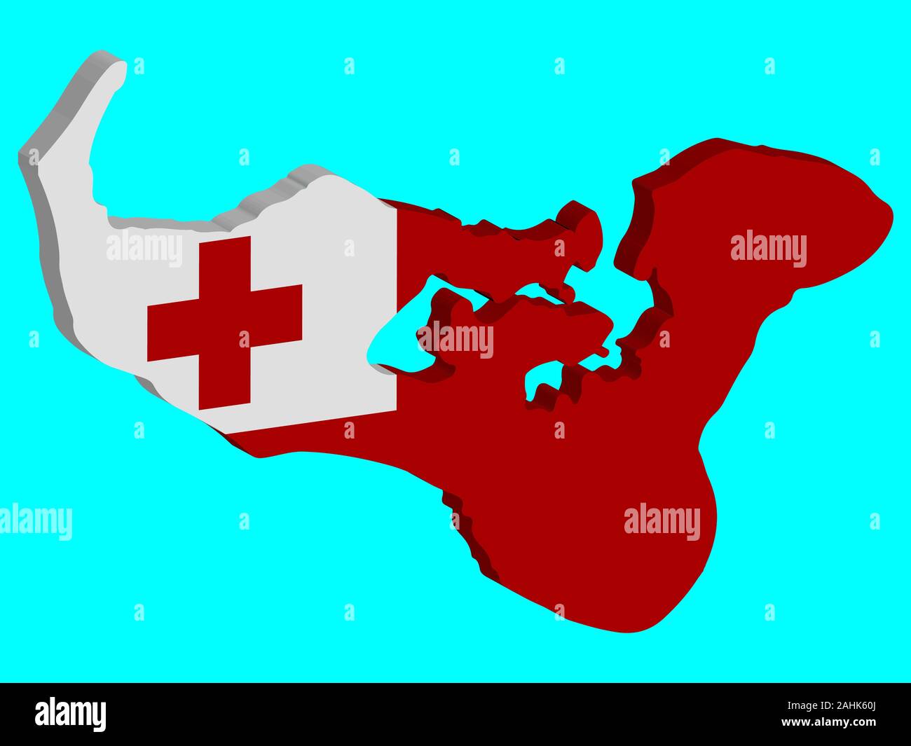 Tonga Map flag Vector 3D illustration eps 10 Stock Vector Image & Art ...