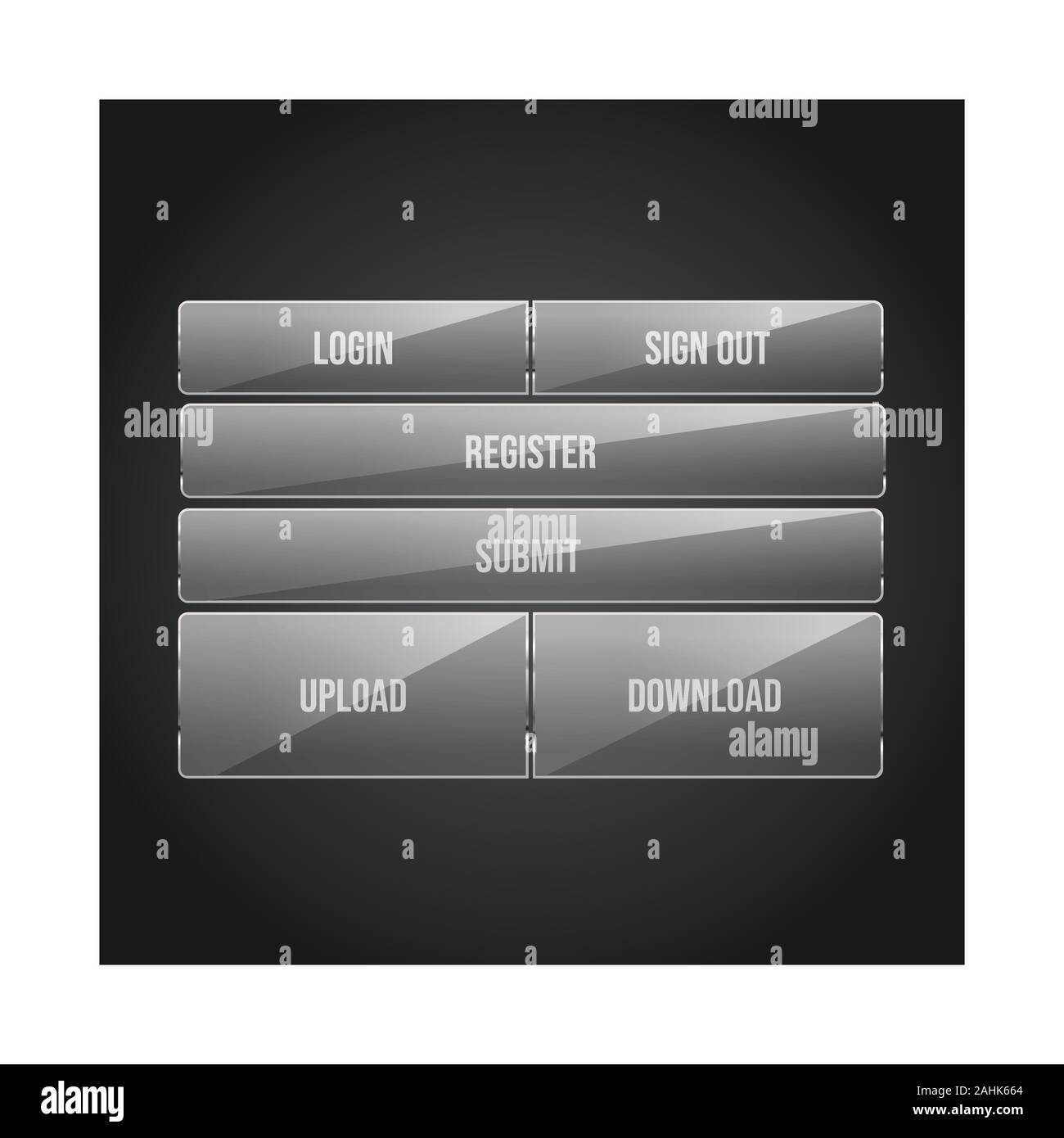 Set of shiny glass web buttons vector image. Set of shiny glass web ... Set of shiny glass web buttons vector image. Set of shiny glass web ...