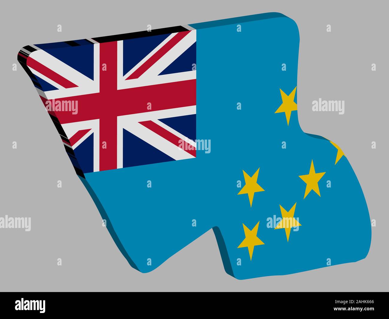 Tuvalu map flag vector 3D illustration eps 10 Stock Vector Image & Art - Alamy