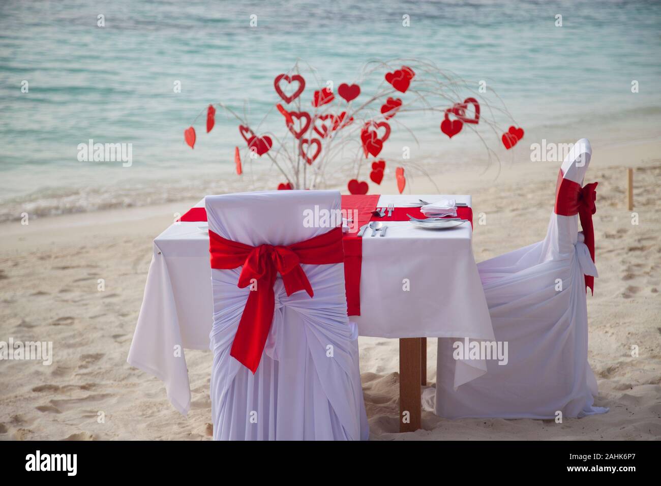 Romantic Set Up By The Beach