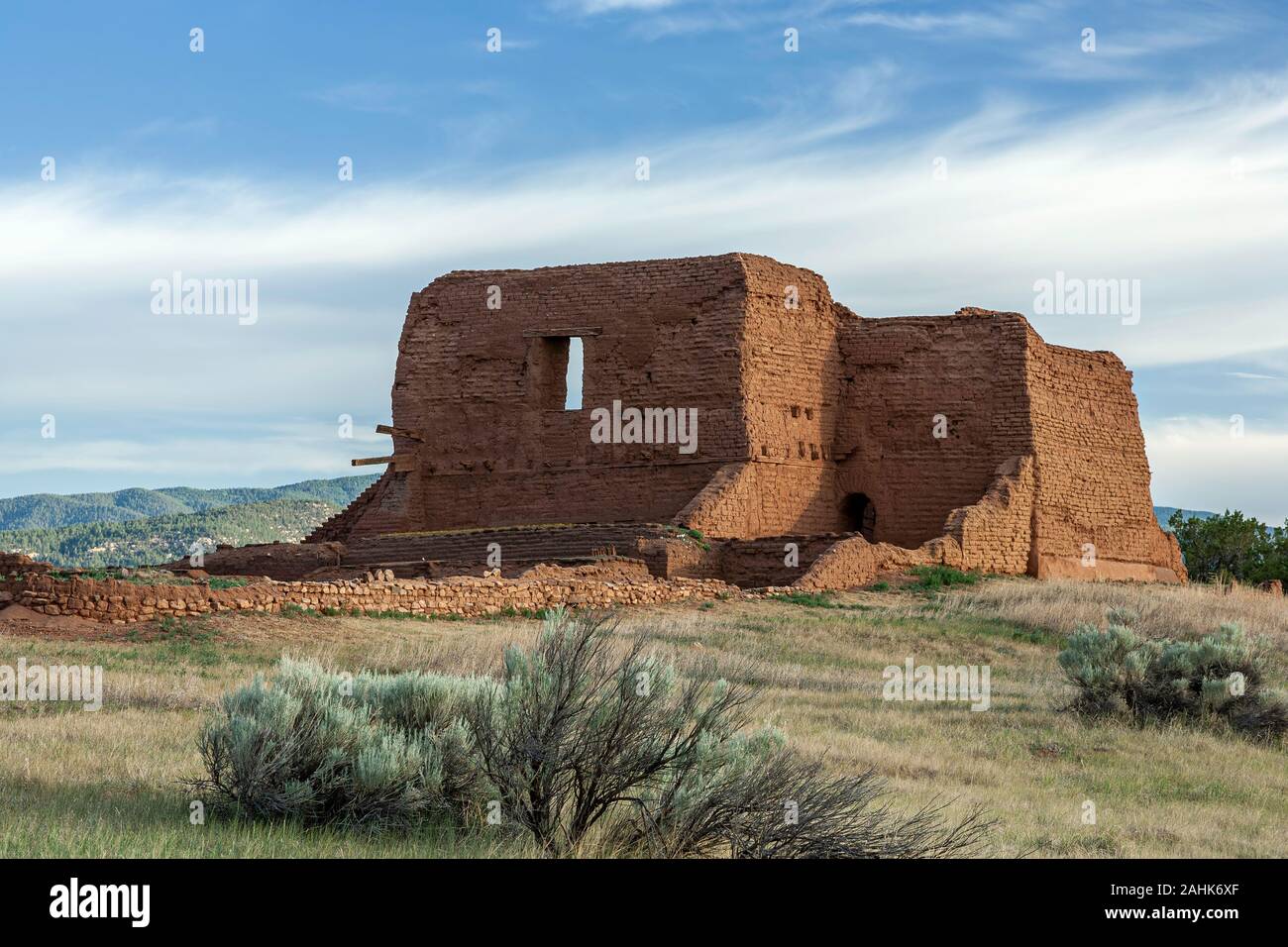 Mission church ruins (Our Lady of Los Angeles of Porciuncula), Pecos ...