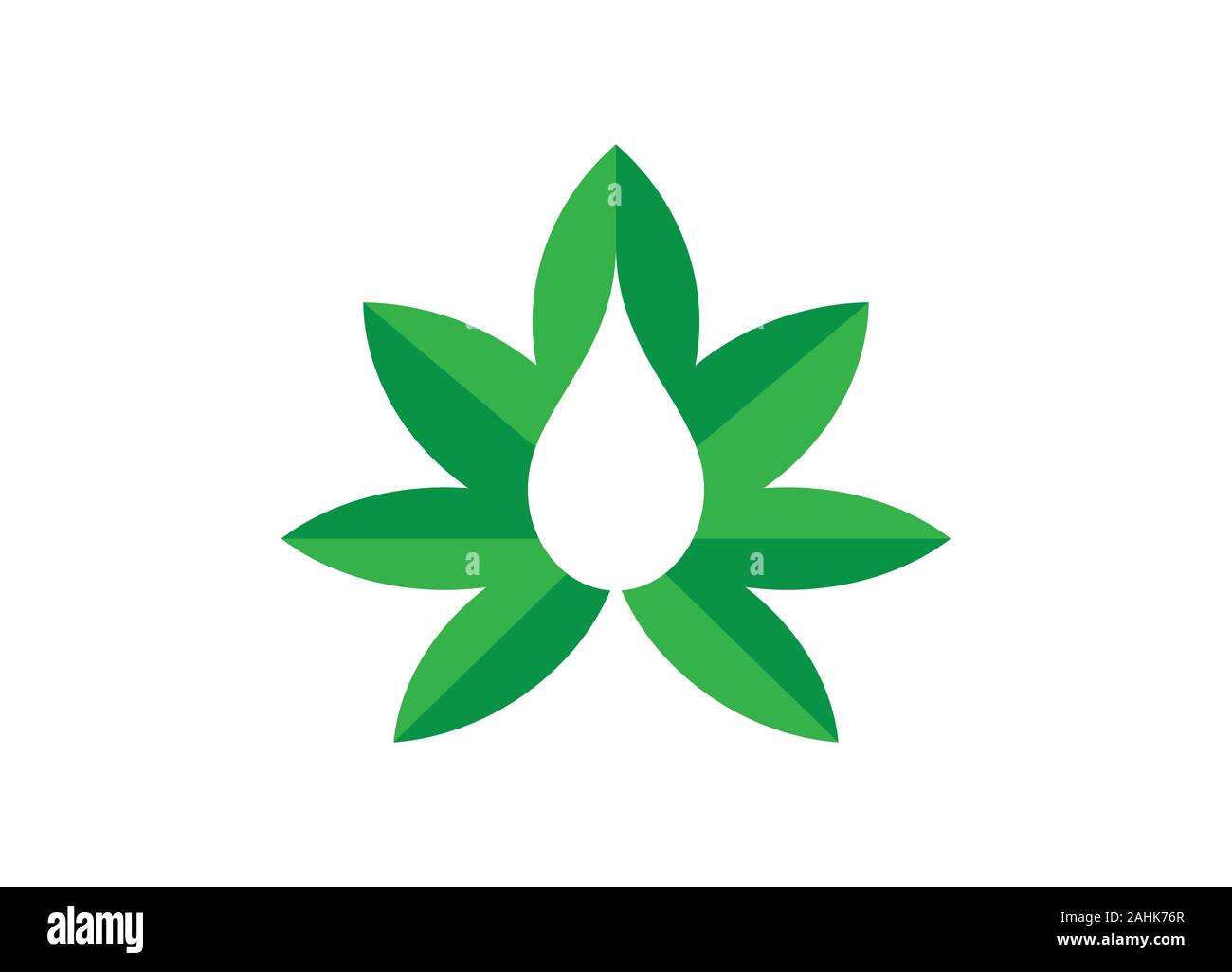 cannabis or marijuana leaf logo icon with lightning bolt illustration ...
