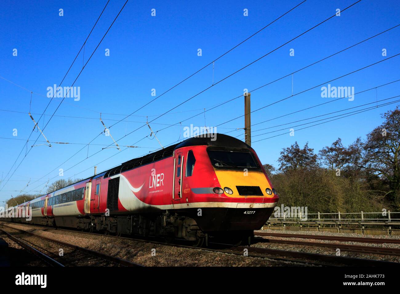 LNER train 43227, London and North Eastern Railway, East Coast Main Line Railway, Grantham ...