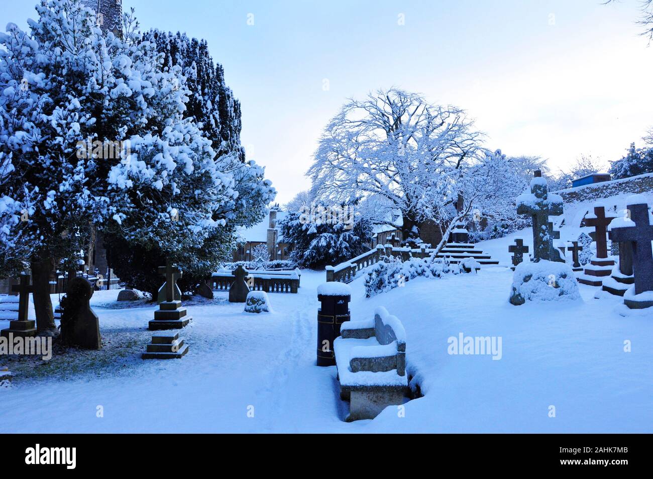 The peace and solitude of the graveyard next to St Johns church in ...
