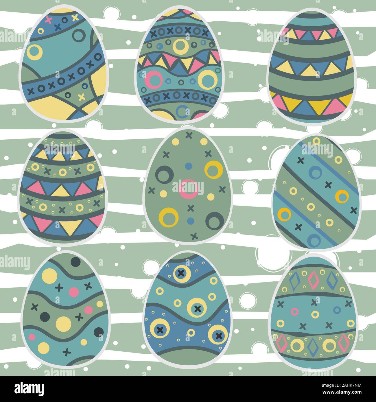 Happy Easter Eggs. Modern Design. Vector Illustration Stock Vector ...