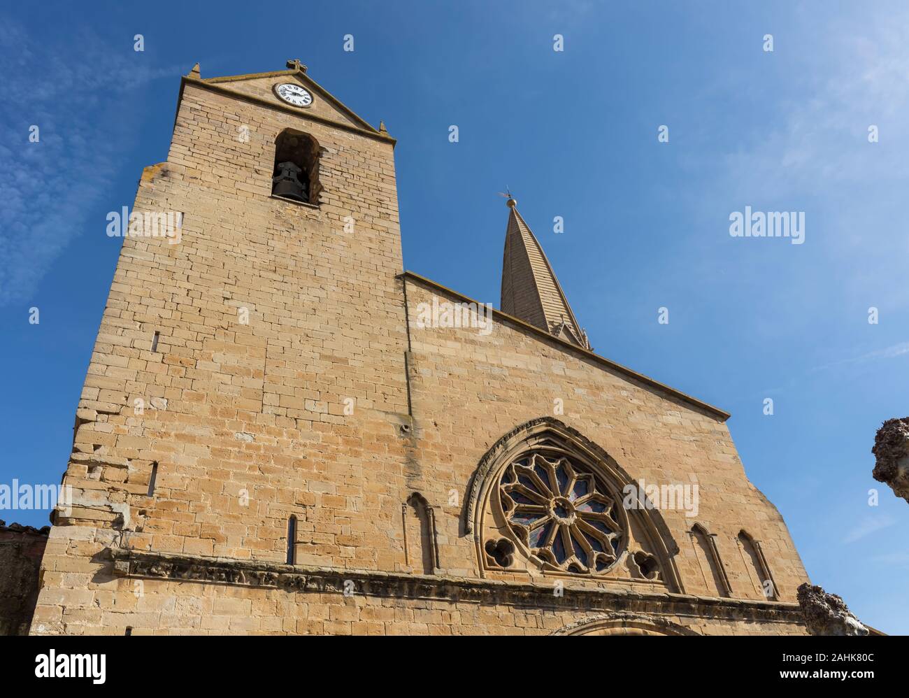 Olite is a beautiful medieval village in Navarre province, Spain Stock ...