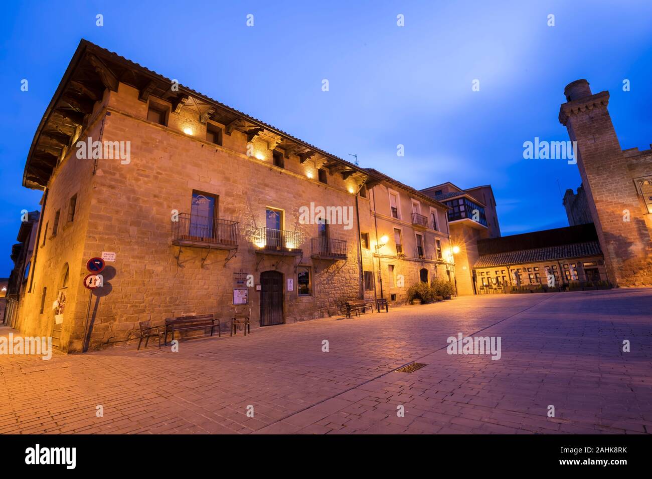 Olite is a beautiful medieval village in Navarre province, Spain Stock ...
