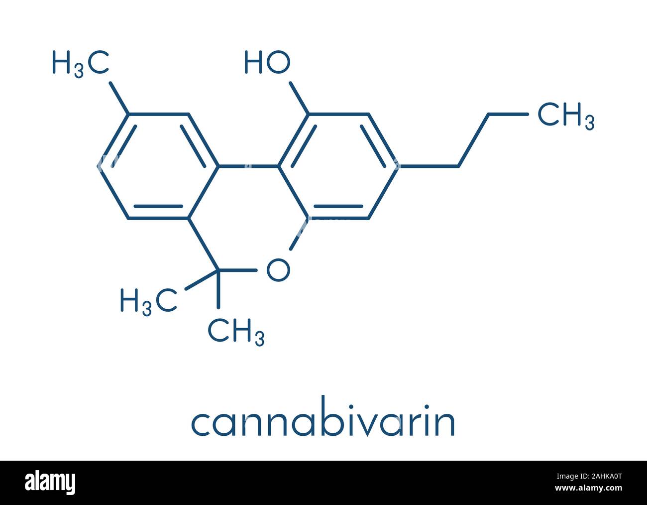 Cannabivarin cannabinoid molecule Stock Vector Images - Alamy