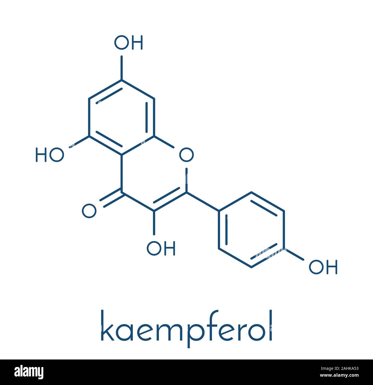 Kaempferol antioxidant molecule. Skeletal formula Stock Vector Image ...