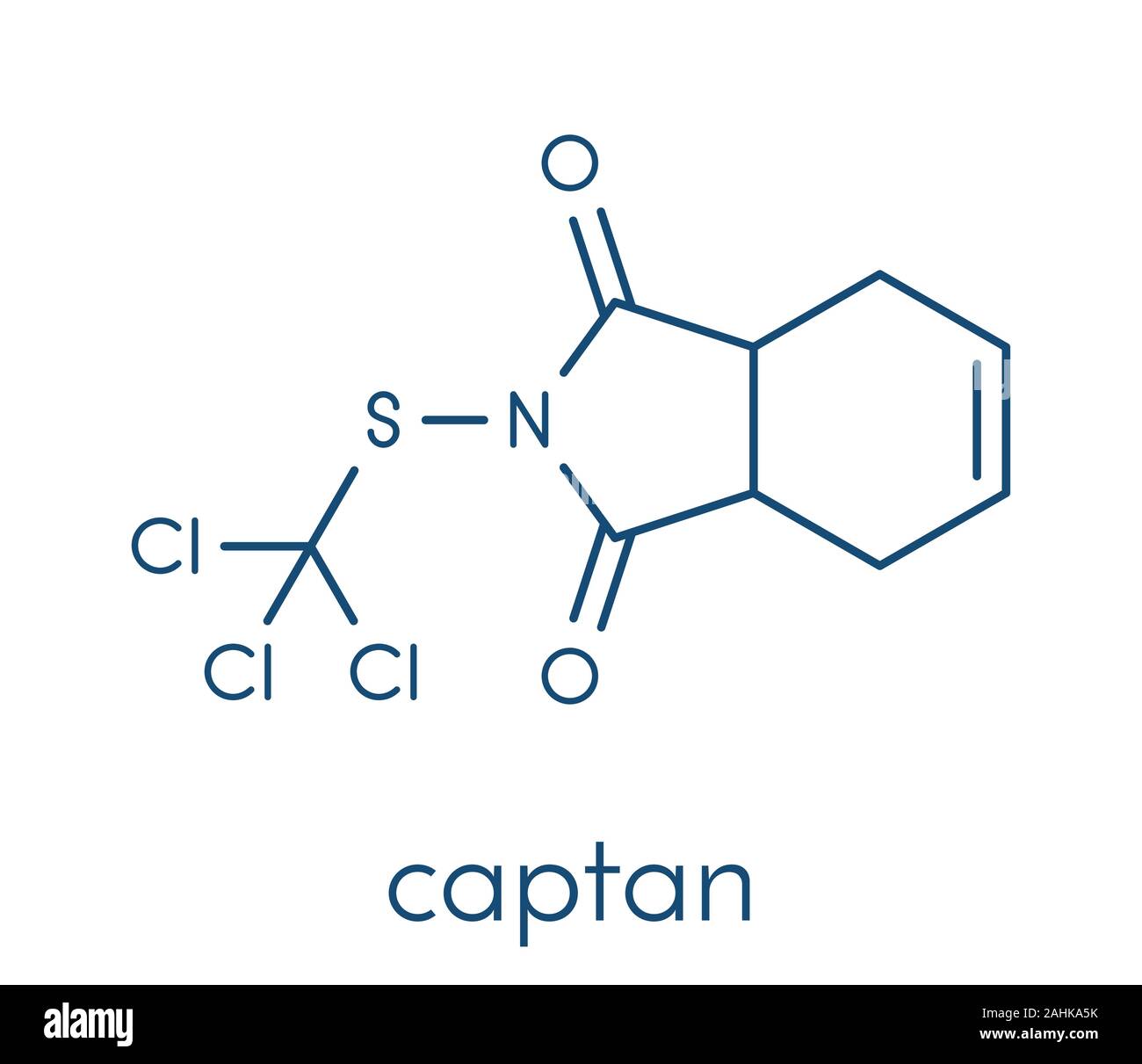 "Captan fungicide molecule. Skeletal formula Stock Vector Image & Art ...