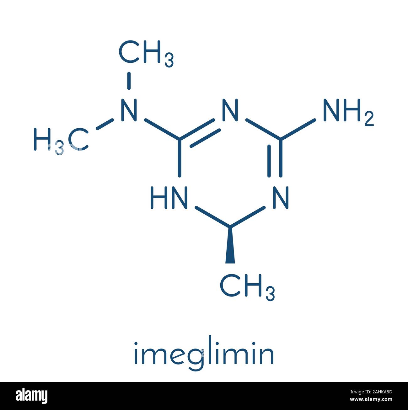 Imeglimin drug molecule. Skeletal formula Stock Vector Image & Art - Alamy