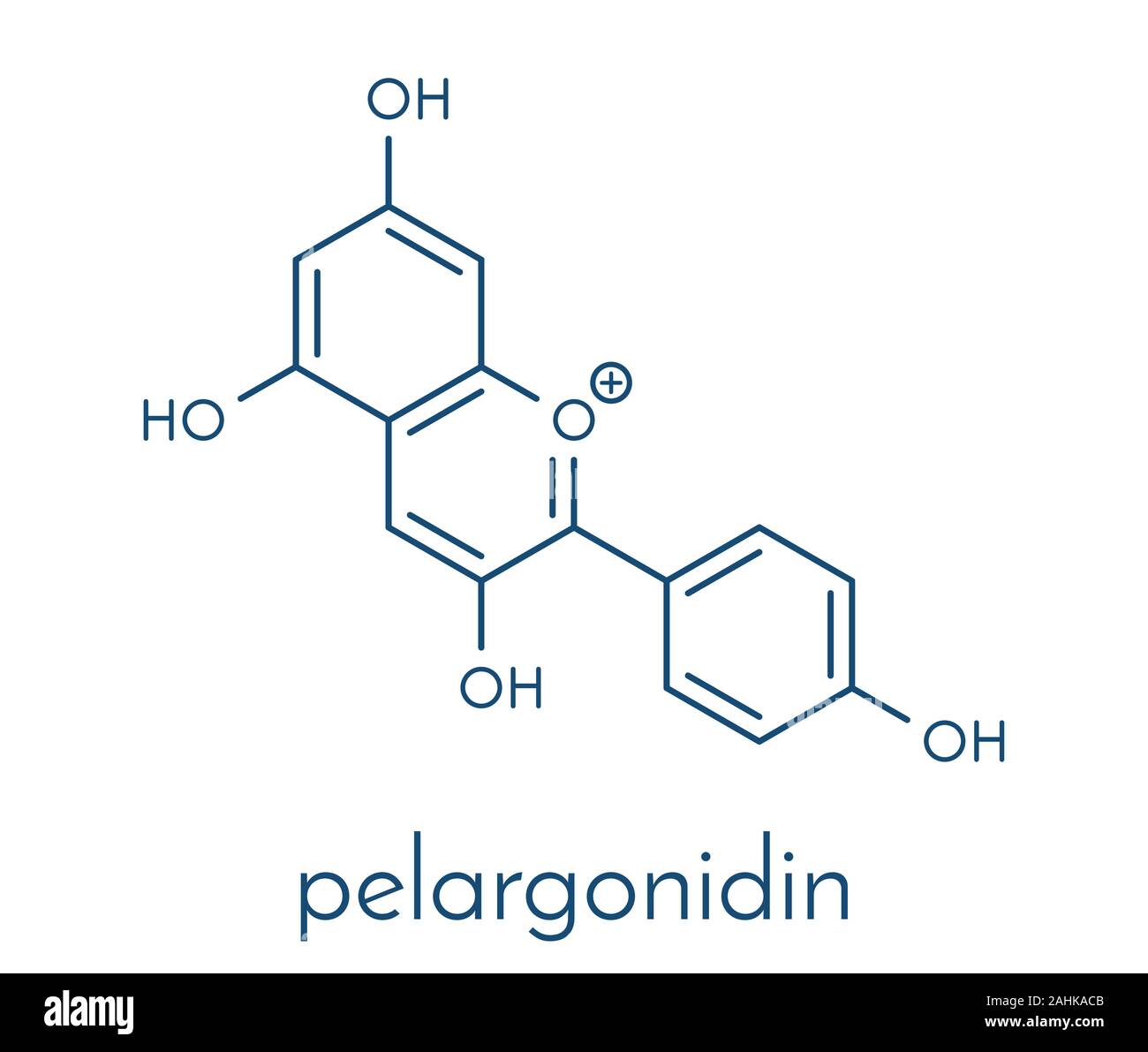 Pelargonidin pigment molecule. Skeletal formula Stock Vector Image ...