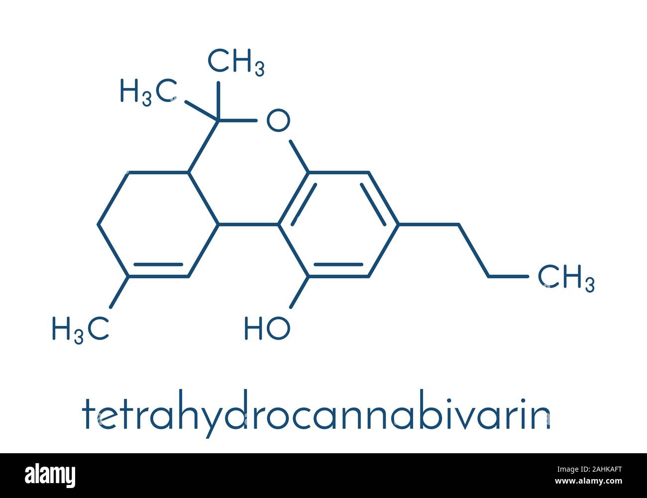 Tetrahydrocannabivarin cannabinoid molecule Stock Vector Images - Alamy