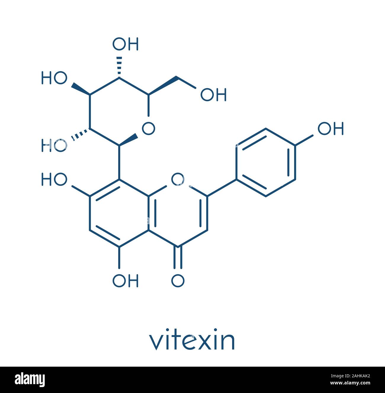 Vitexin passion flower molecule. Skeletal formula Stock Vector Image ...
