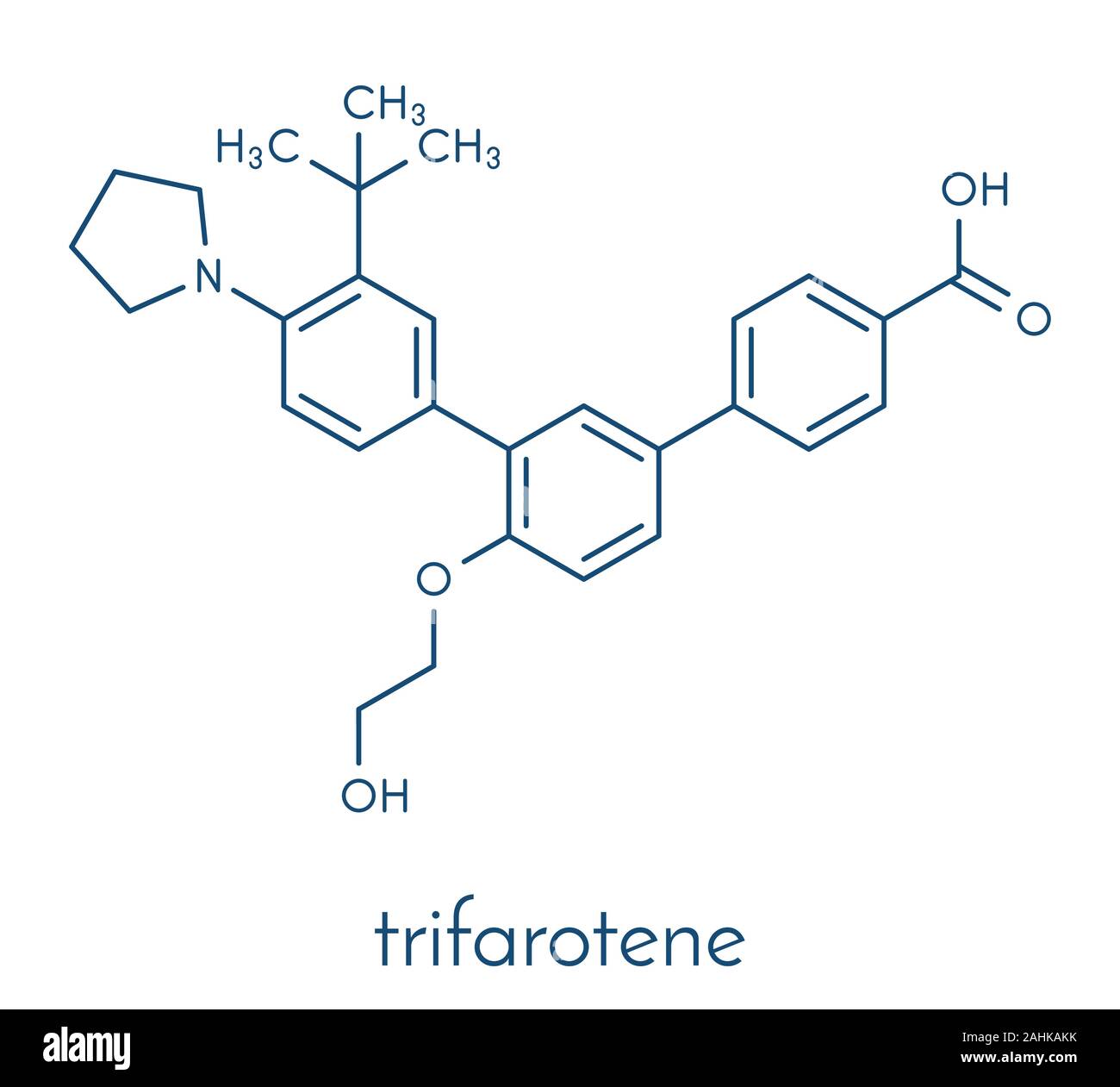 Trifarotene acne drug molecule. Skeletal formula Stock Vector Image ...