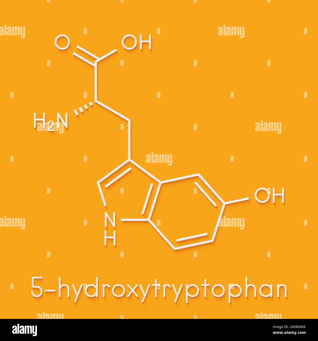 5-Hydroxytryptophan amino acid molecule. Skeletal formula Stock Photo ...