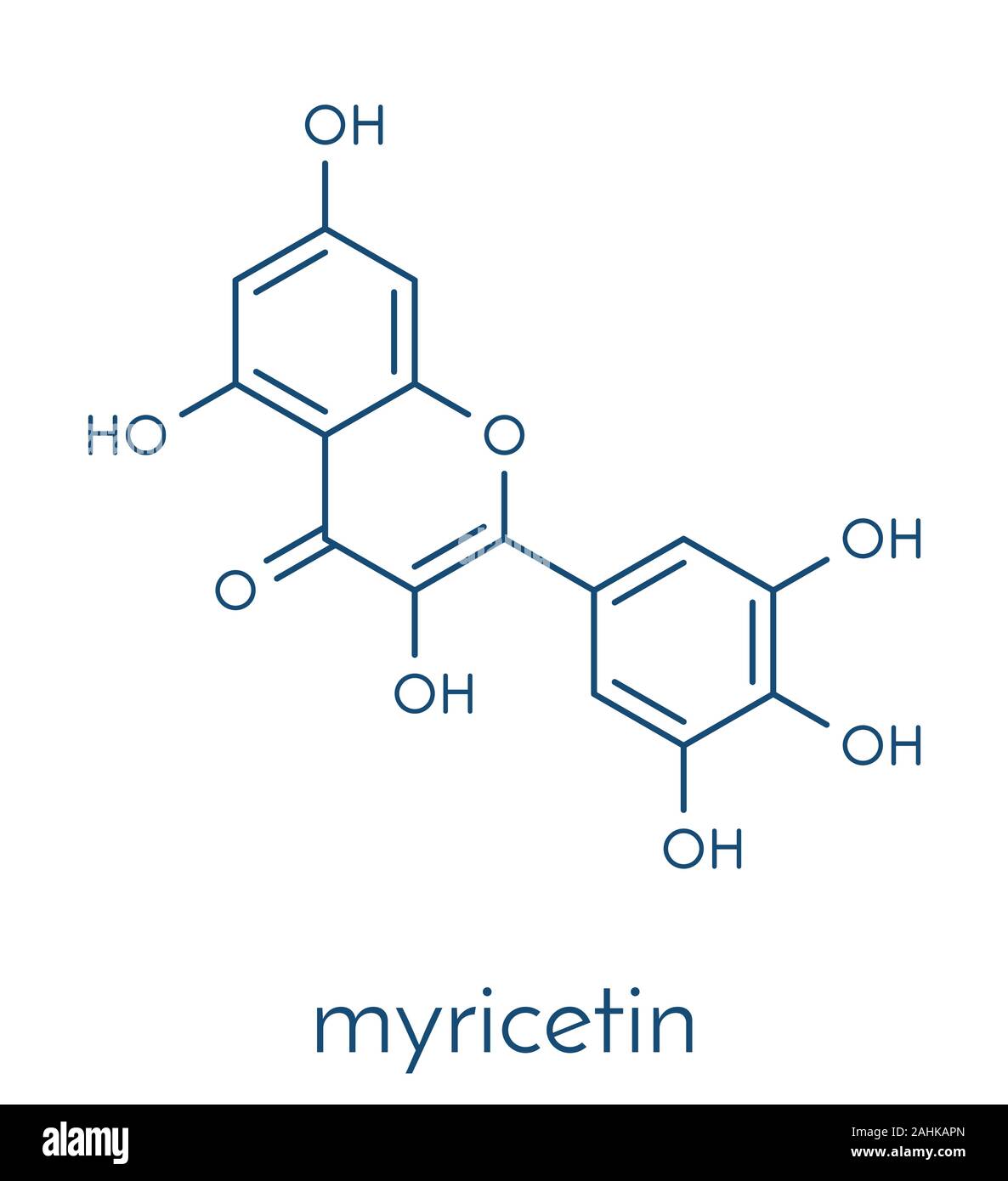 Myricetin flavonoid molecule. Skeletal formula Stock Vector Image & Art ...