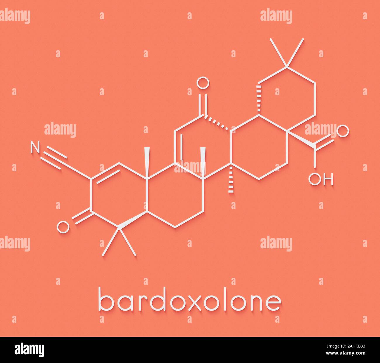 Bardoxolone drug molecule. Skeletal formula Stock Photo - Alamy