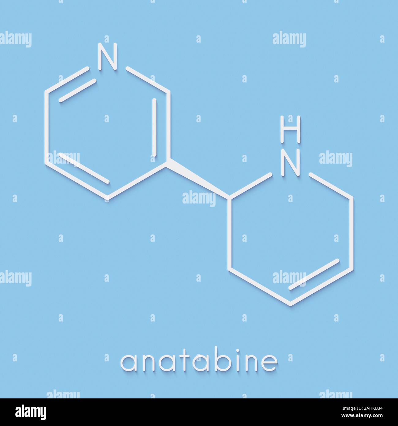 Anatabine alkaloid molecule. Skeletal formula Stock Photo - Alamy