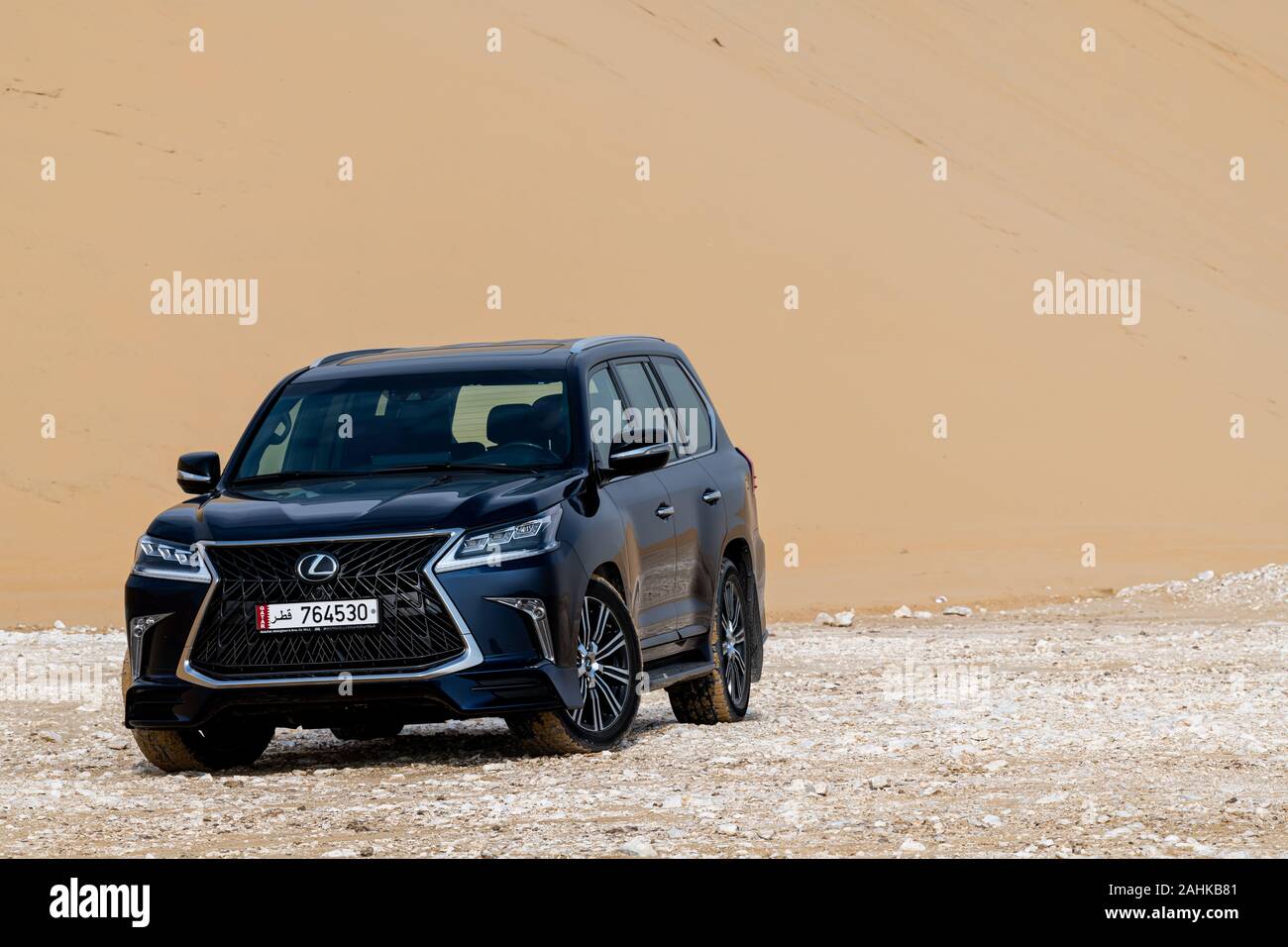 Blue Lexus LX 570 Parked in Desert Stock Photo - Alamy