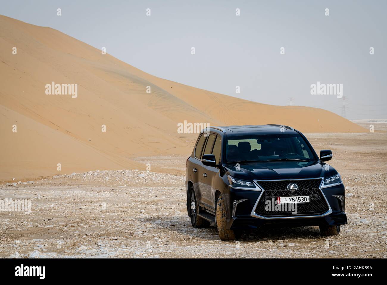 Blue Lexus LX 570 Parked in Desert Stock Photo - Alamy