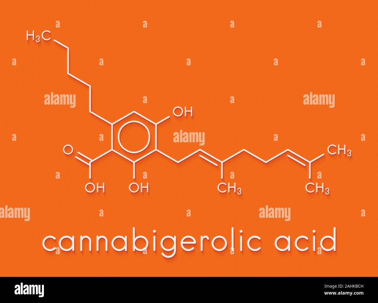 Cannabigerolic acid cannabinoid molecule hi-res stock photography and ...