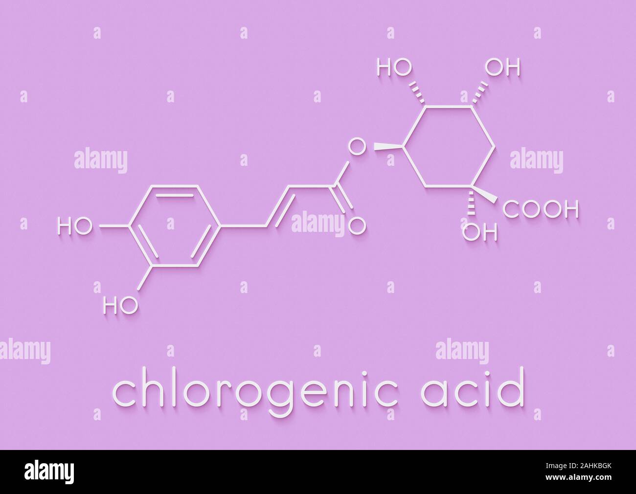 Chlorogenic acid herbal molecule. Skeletal formula Stock Photo - Alamy