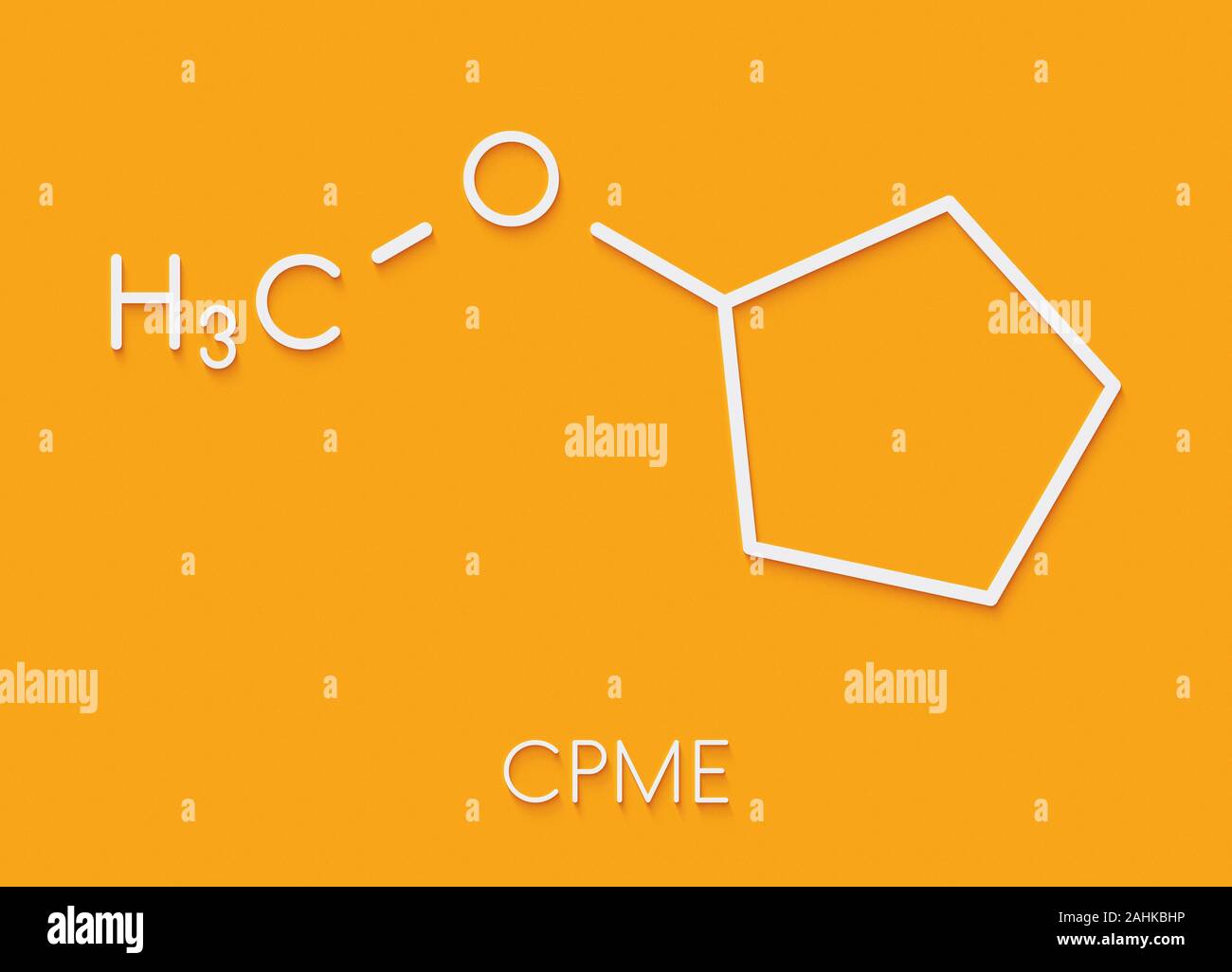 Cyclopentyl methyl ether solvent molecule Skeletal formula Stock Photo ...