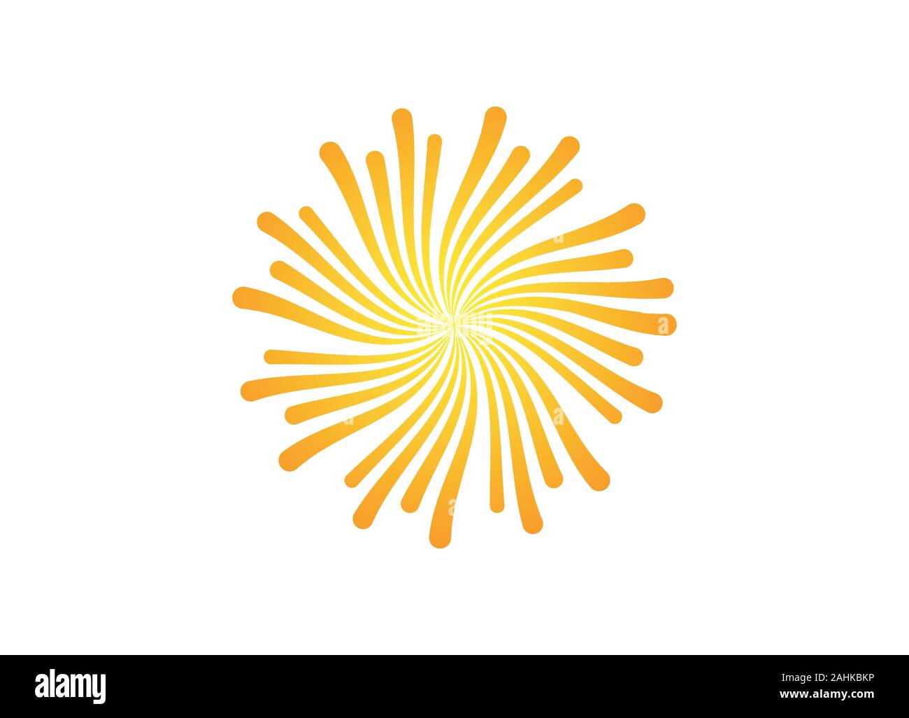 Orange sun logo for your company, Sunburst icon, abstract creative sun ...