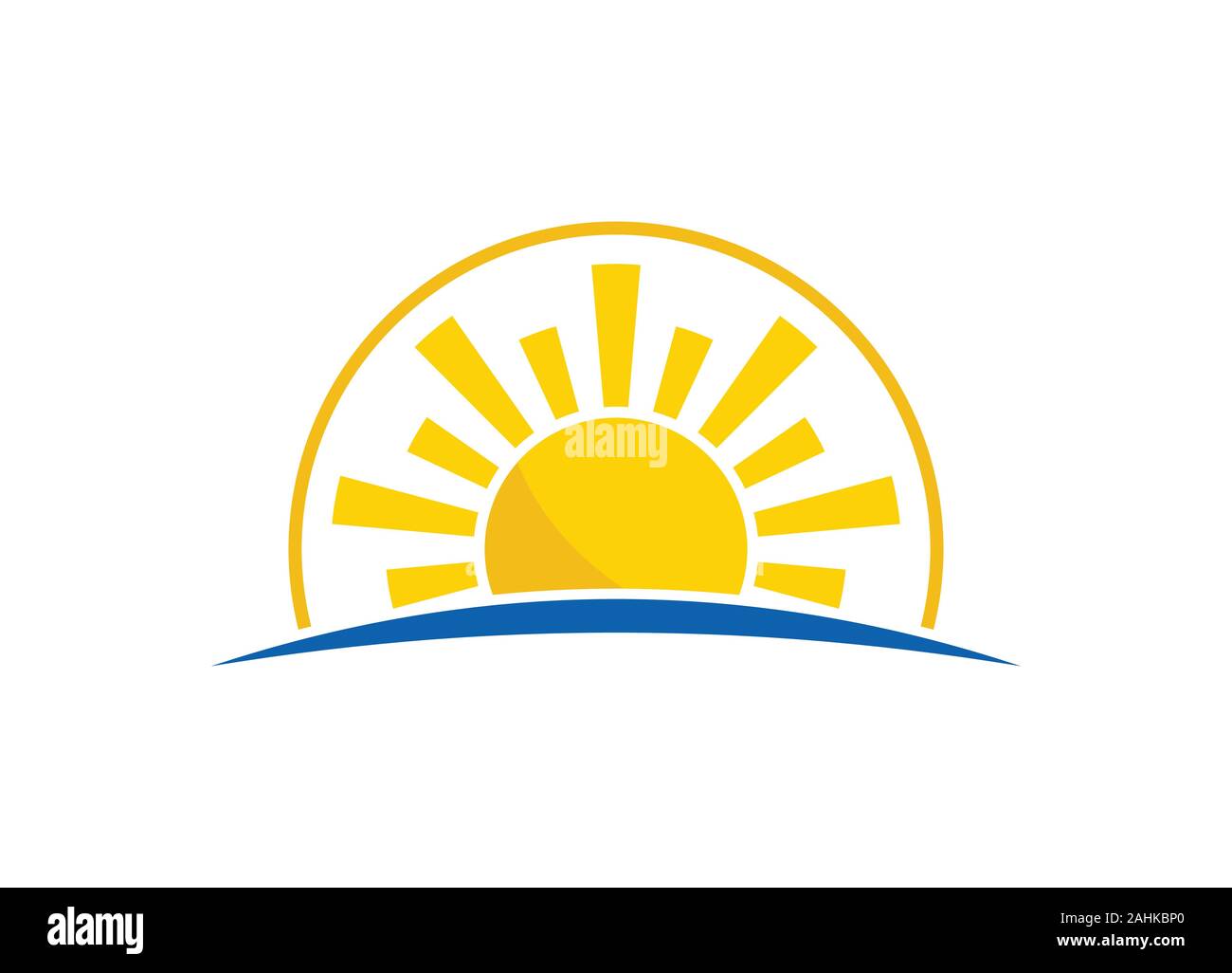 Orange sun logo for your company, Sunburst icon, abstract creative sun ...