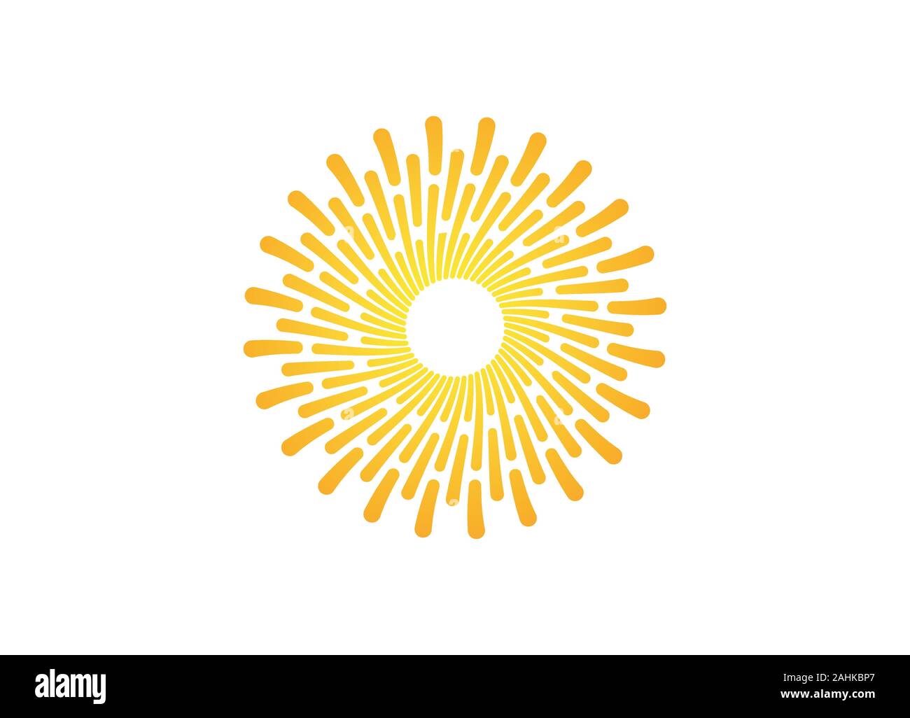 Orange sun logo for your company, Sunburst icon, abstract creative sun ...