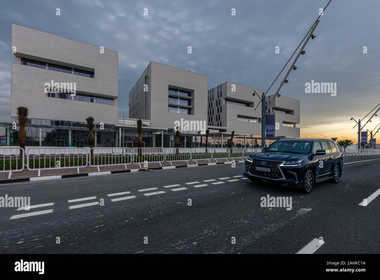 Blue road qatar hi-res stock photography and images - Alamy