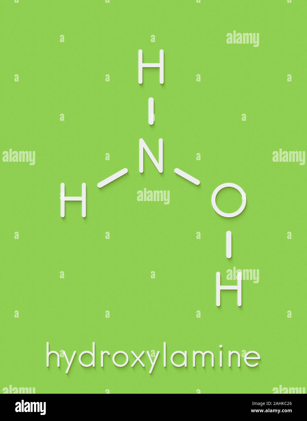 Hydroxylamine molecule. Skeletal formula Stock Photo - Alamy