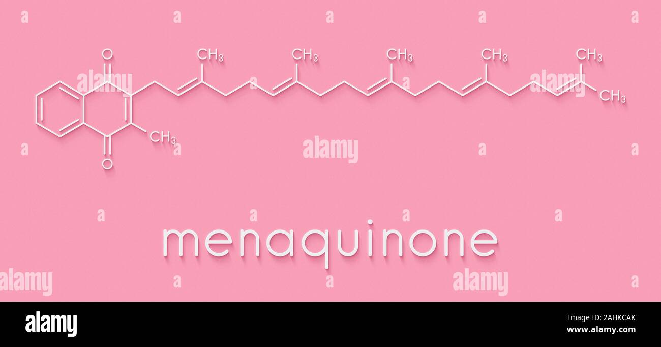 Vitamin K2 or menaquinone molecule. Skeletal formula Stock Photo - Alamy
