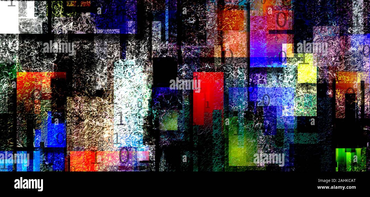 Geometric abstract, Digital modern art Stock Photo - Alamy