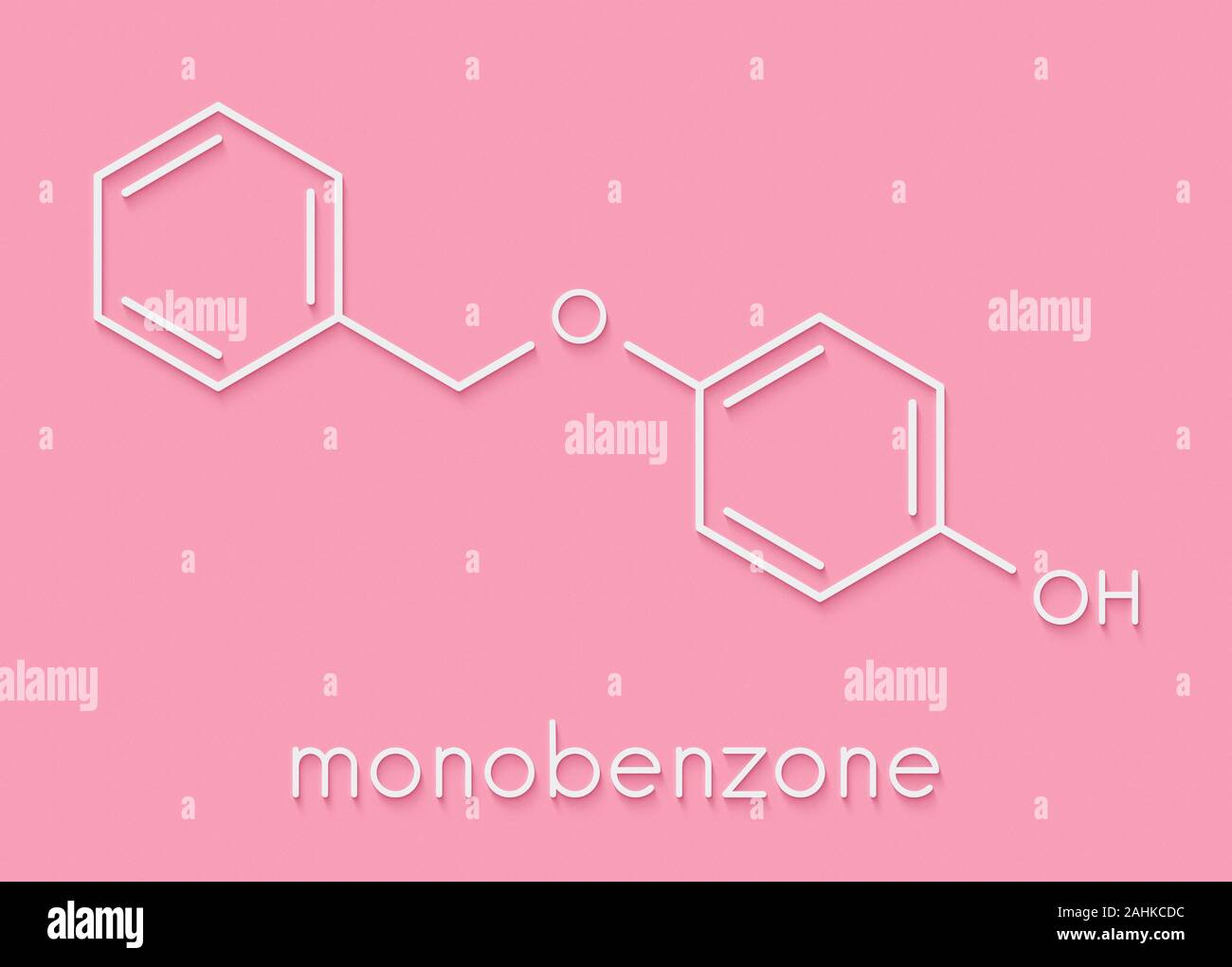 Monobenzone drug molecule. Skeletal formula Stock Photo - Alamy