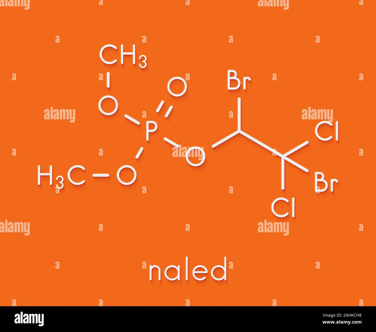 Naled insecticide molecule (organophosphate class). Skeletal formula ...