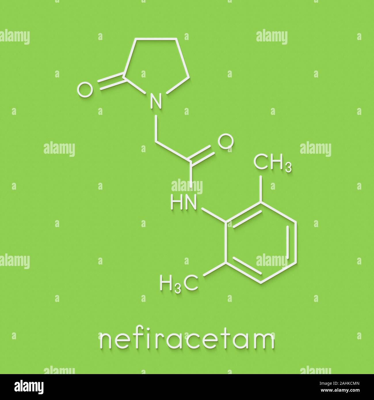 Nefiracetam nootropic drug molecule. Skeletal formula Stock Photo - Alamy