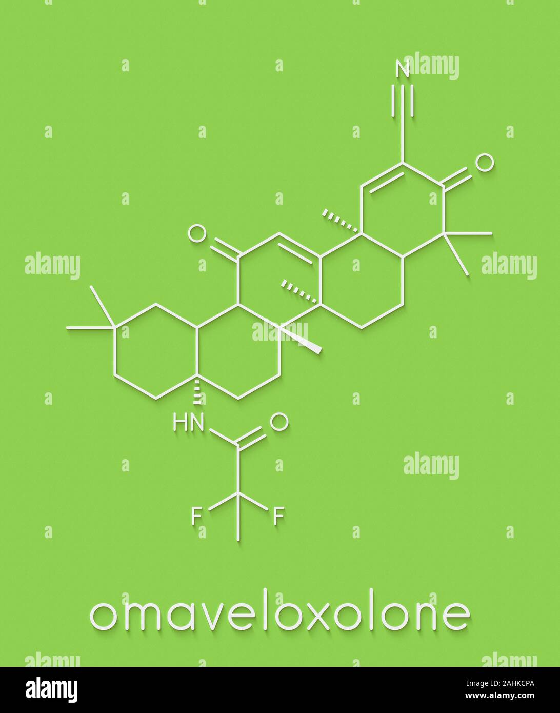 Omaveloxolone drug molecule. Skeletal formula Stock Photo - Alamy