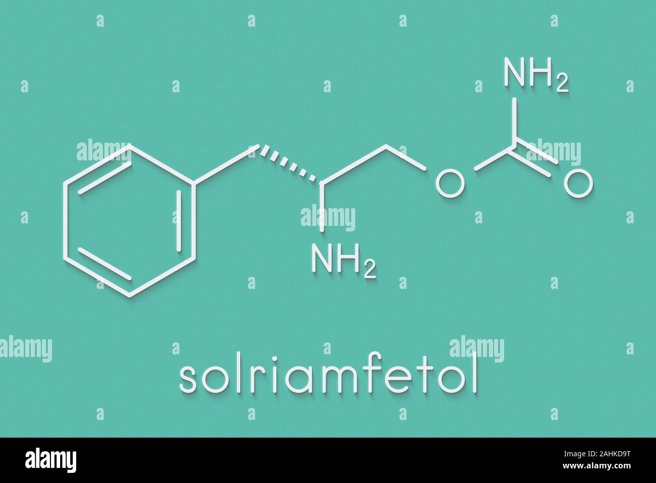 Solriamfetol drug molecule. Skeletal formula Stock Photo - Alamy