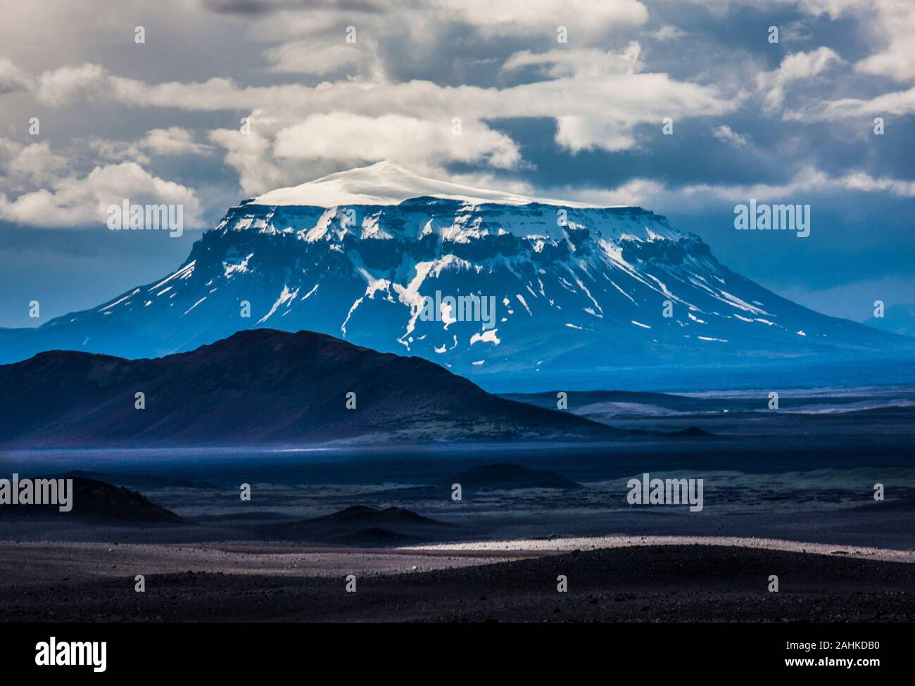 Herdubreid volcano, northeast Iceland volcano scenic summer Europe ...
