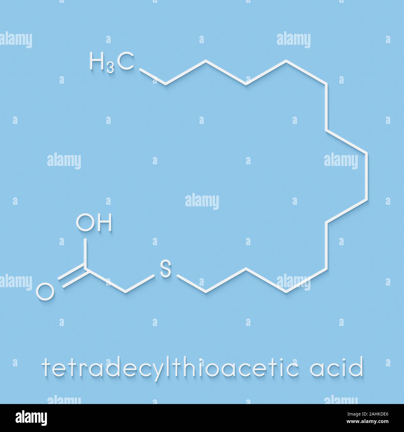 Tetradecylthioacetic acid molecule. Skeletal formula Stock Photo - Alamy
