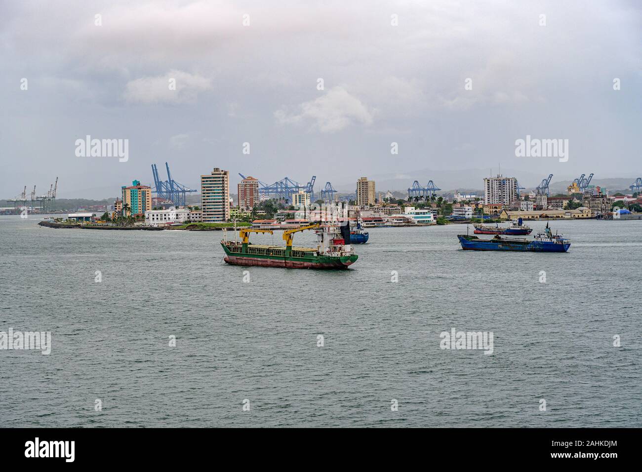 Ships in Harbor Stock Photo - Alamy